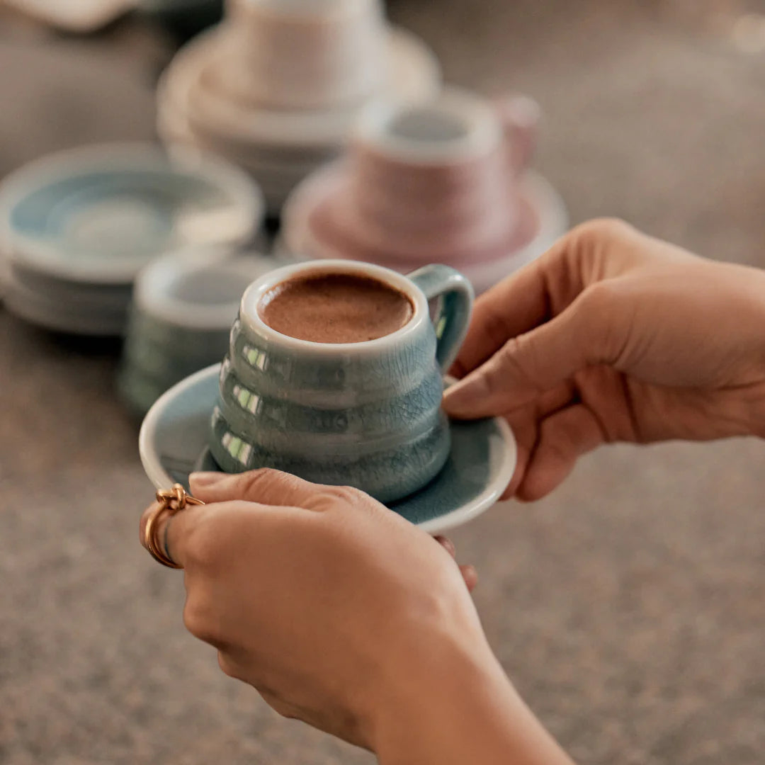 LOVERAMICS Bond | 110ml Ibrik Coffee Cup & Saucer – Thieves Coffee